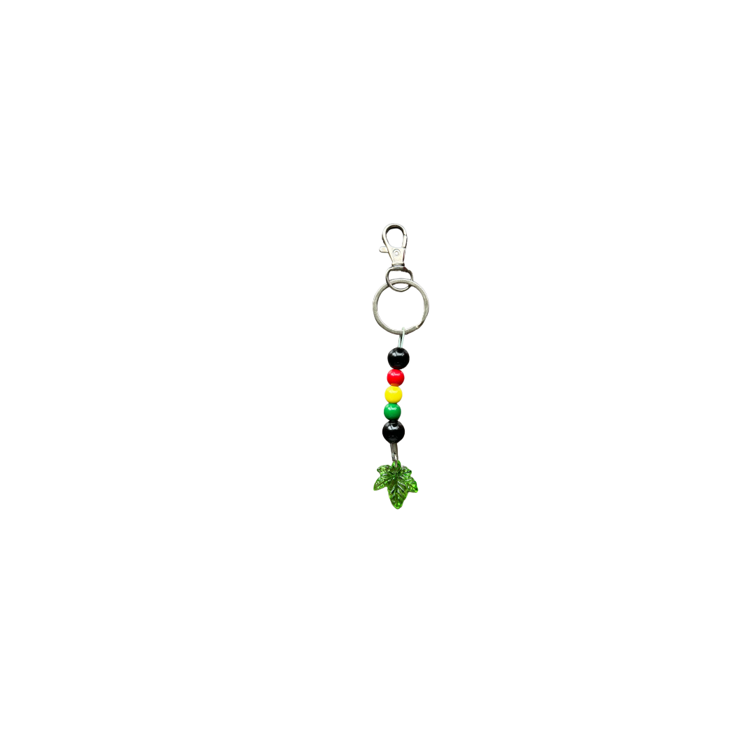 Rasta Beaded Keychain Rasta Leaf – Cannabis Supply Store | Akira 420